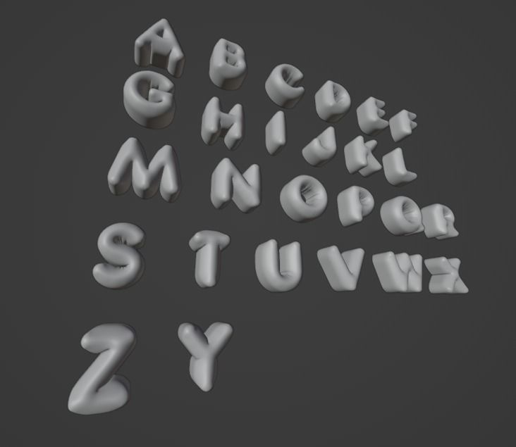 PUFFY LETTERS 3D model | CGTrader