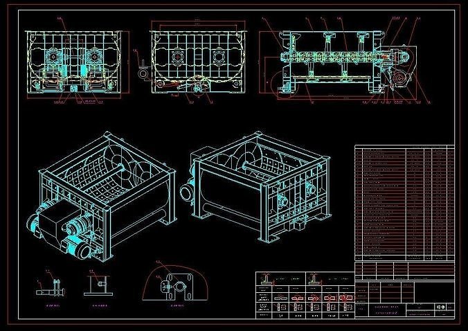 3m3 Twin Shaft Mixer 3D model | CGTrader