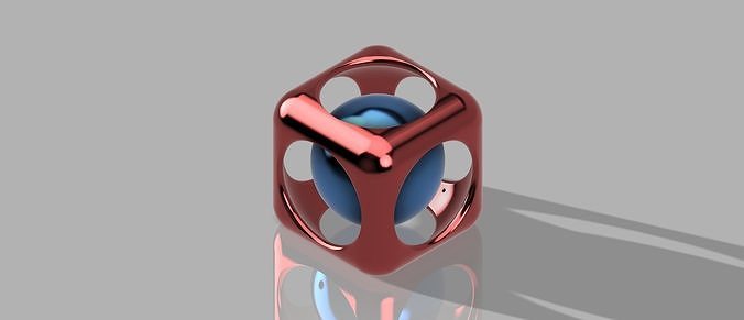 Decoration Ball in Cube 3D model 3D printable | CGTrader