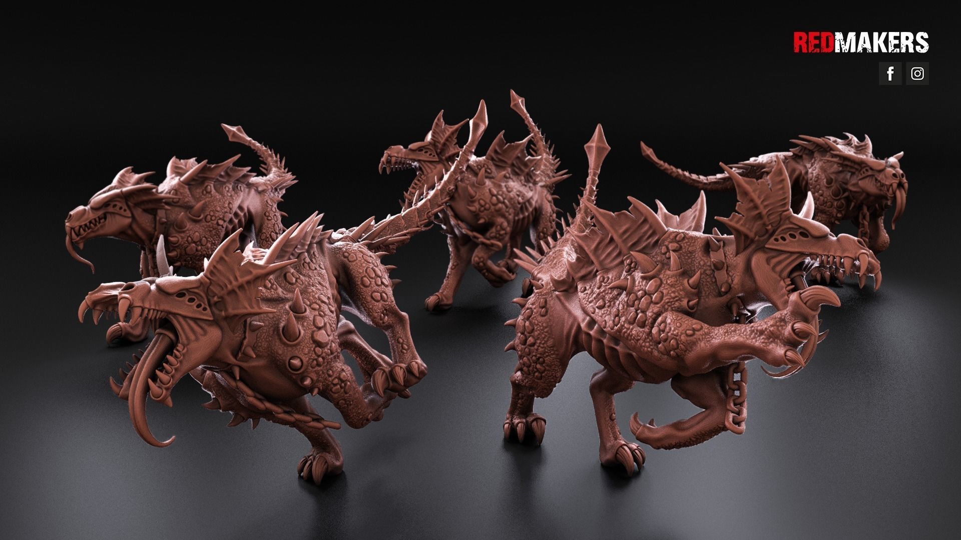 Hell Hounds - Demons 3D model 3D printable | CGTrader