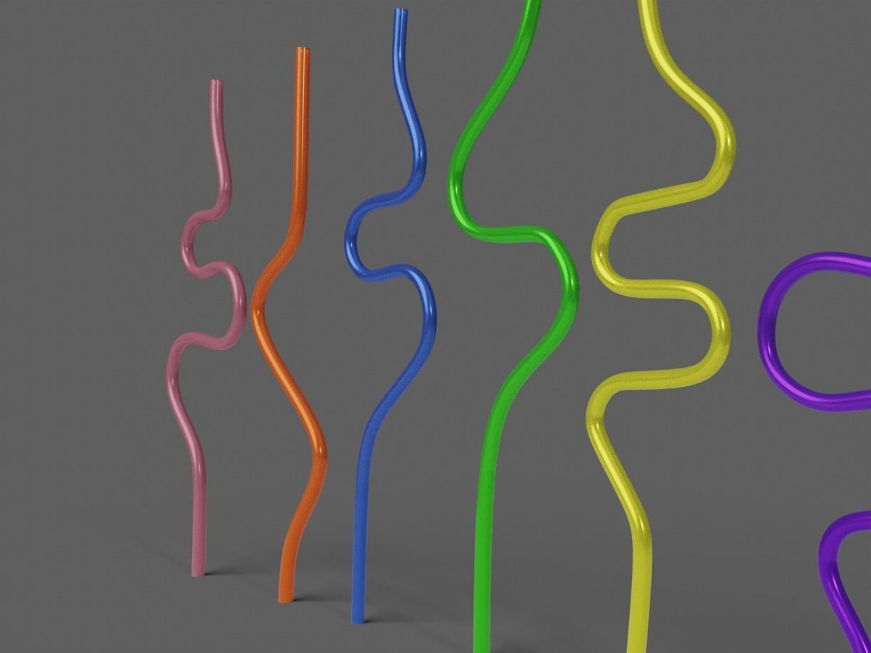 3D model Silly Straws Batch 01 VR / AR / low-poly | CGTrader