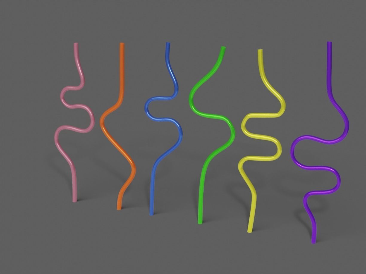 3D model Silly Straws Batch 01 VR / AR / low-poly | CGTrader