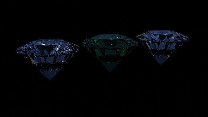 diamond three diamonds 3D model | CGTrader