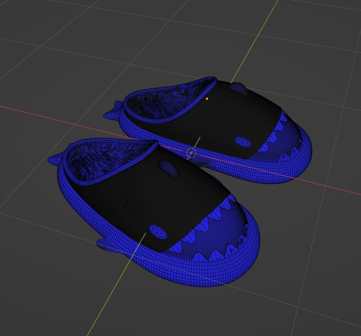 Shark FlipFlops Winter Slippers 3D model | CGTrader