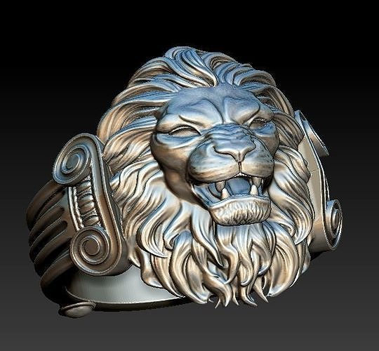 lion ring 3D model | CGTrader
