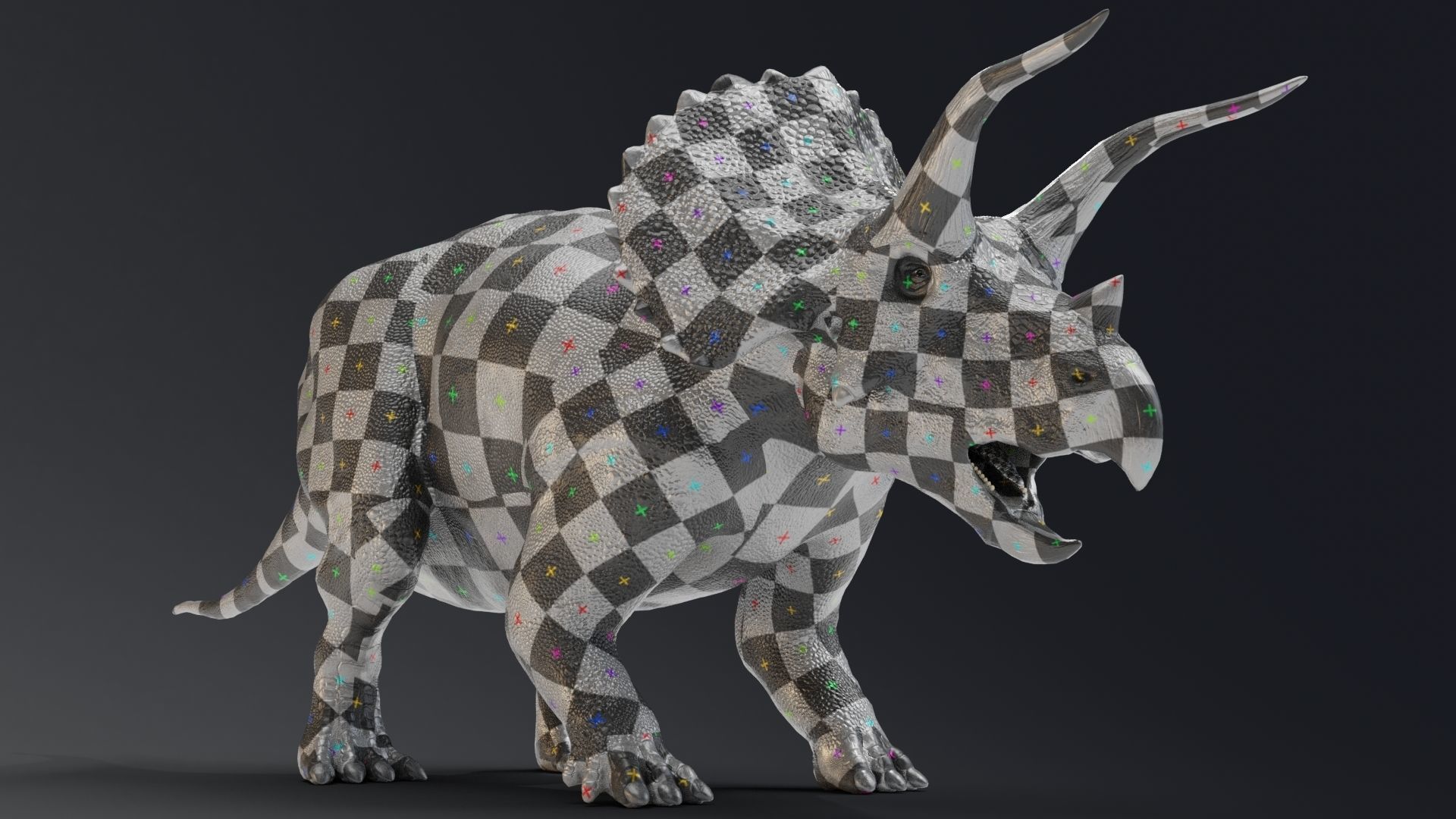 3D model Triceratops Unreal Engine and Unity Projects VR / AR / low ...