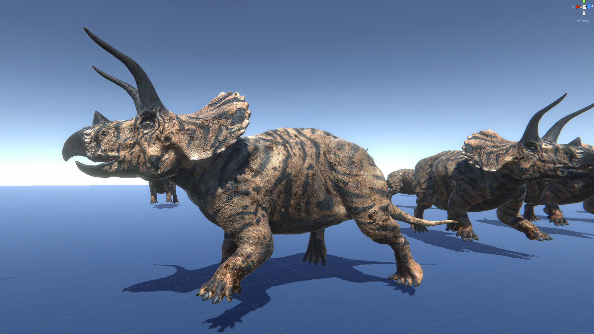 3D model Triceratops Unreal Engine and Unity Projects VR / AR / low ...