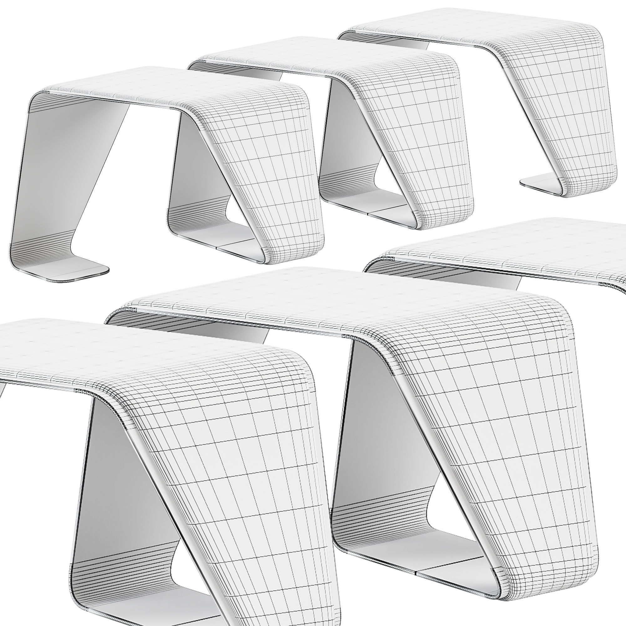 DNA Wood Bench by True Design 3D model | CGTrader