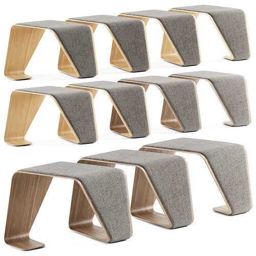 DNA Wood Bench by True Design 3D model | CGTrader