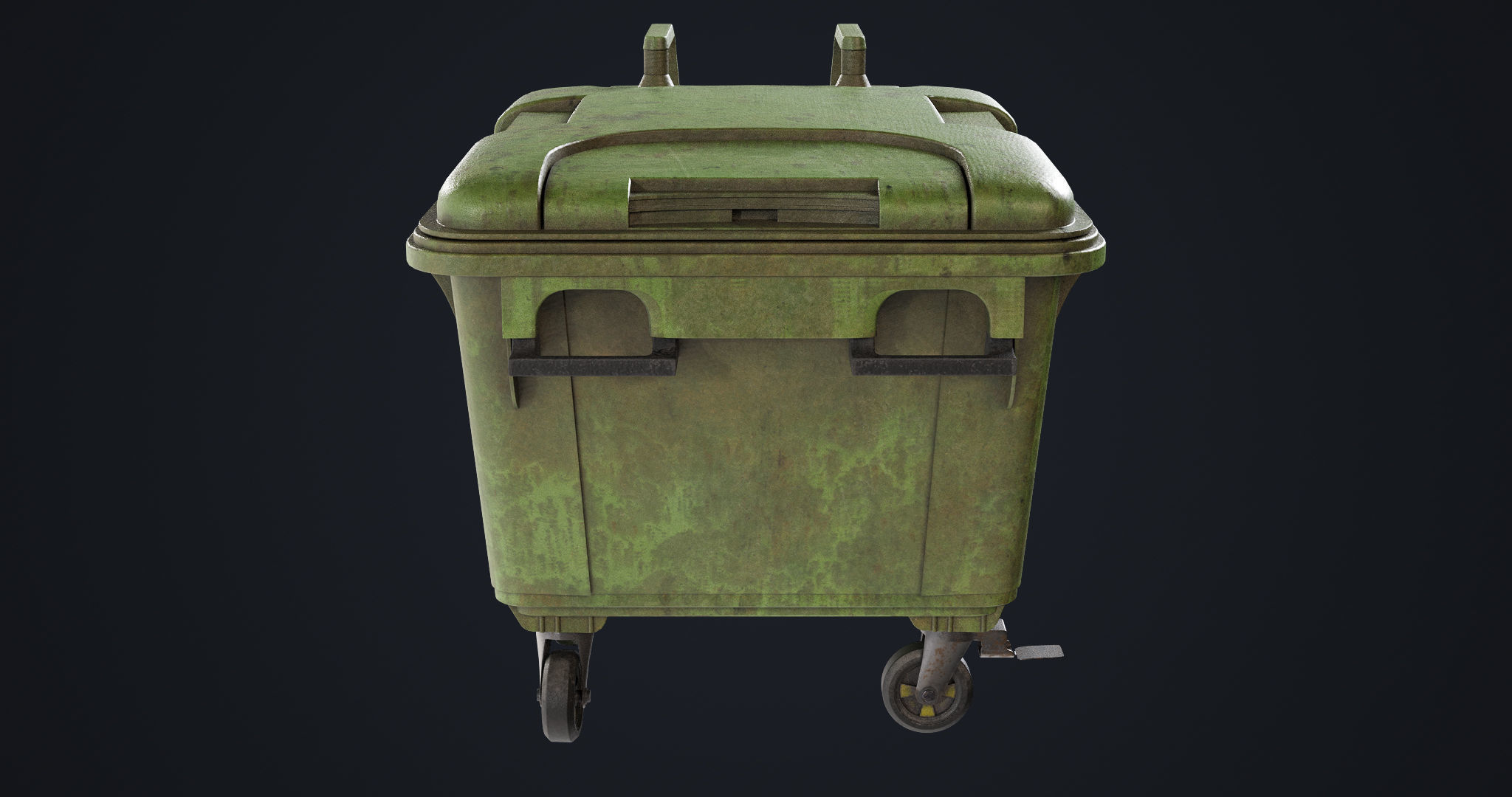 3D model Old Dirty Dustbin All PBR Unity UE Textures Included VR / AR ...