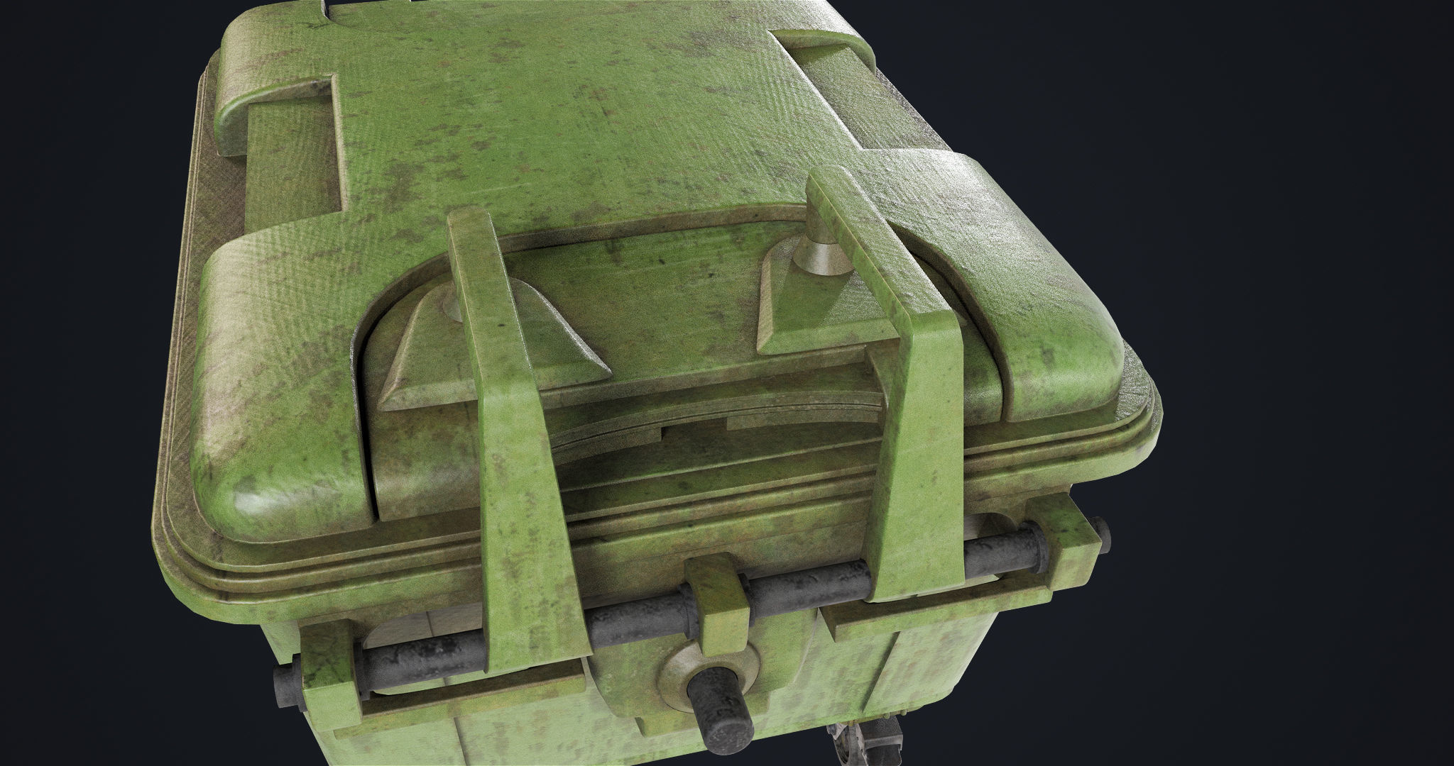 3D model Old Dirty Dustbin All PBR Unity UE Textures Included VR / AR ...