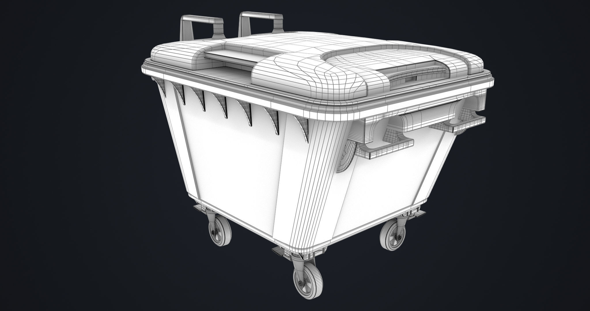 3D model Old Dirty Dustbin All PBR Unity UE Textures Included VR / AR ...