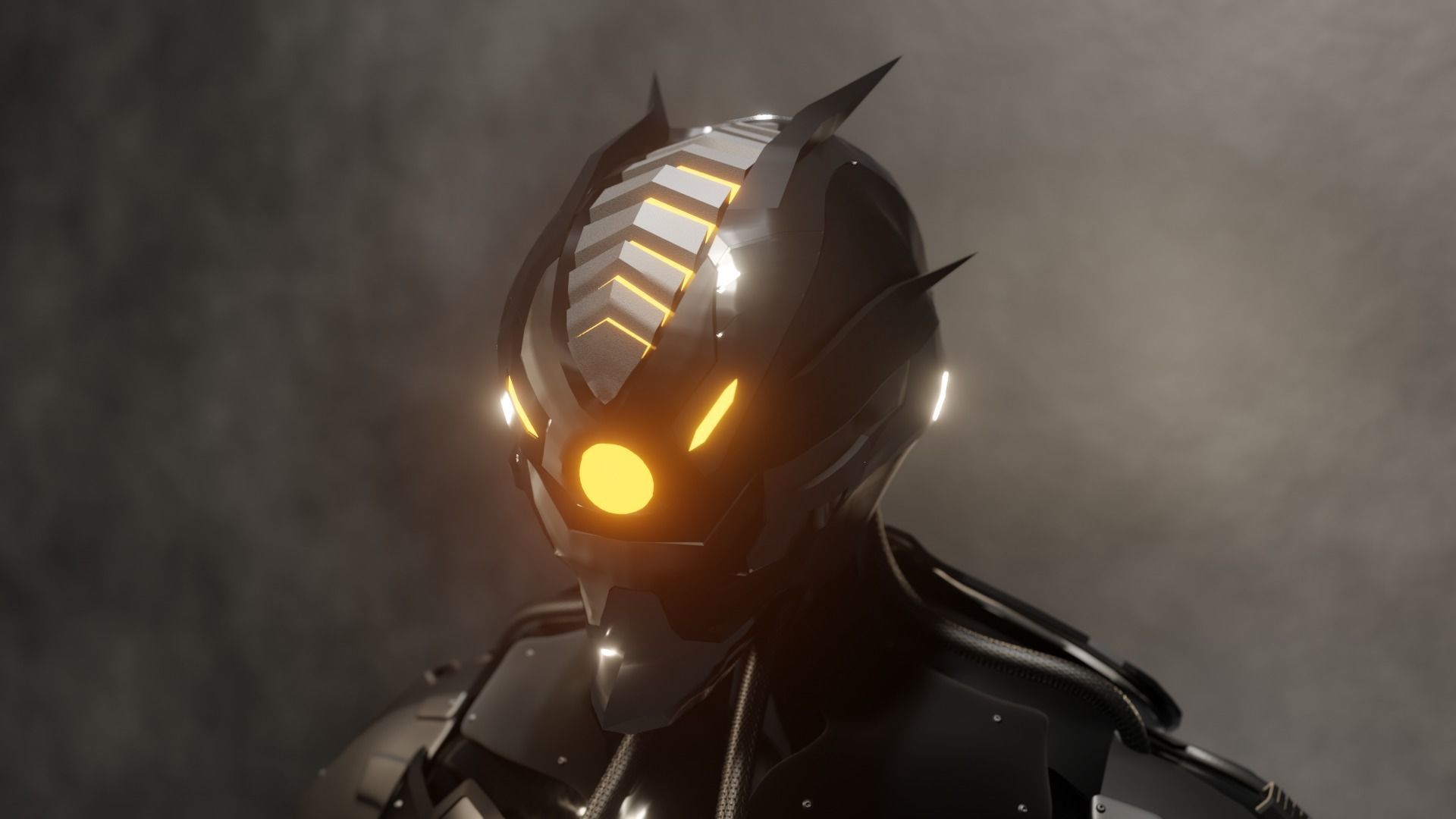 3D model Cyber Mercenary Character - Low-poly 3D Model VR / AR / low ...