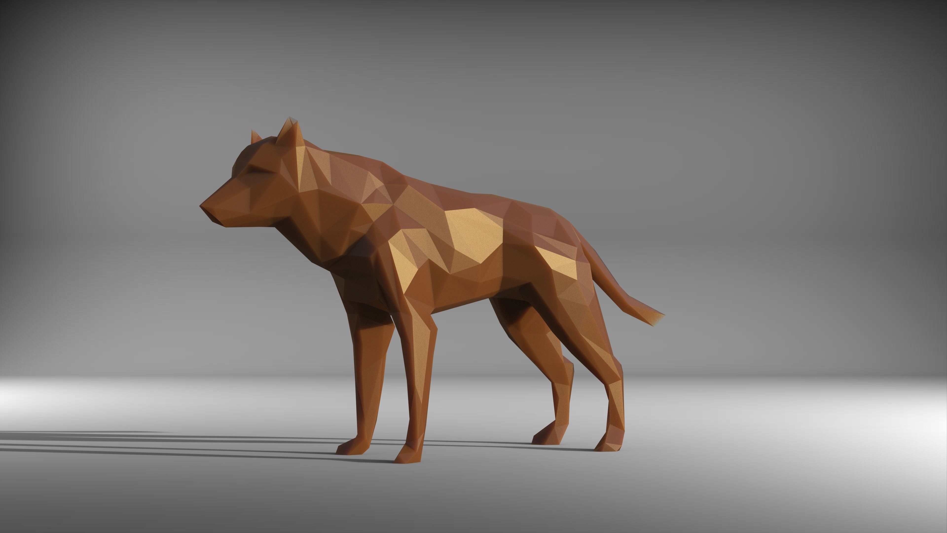 3D model wolf low poly printable VR / AR / low-poly | CGTrader