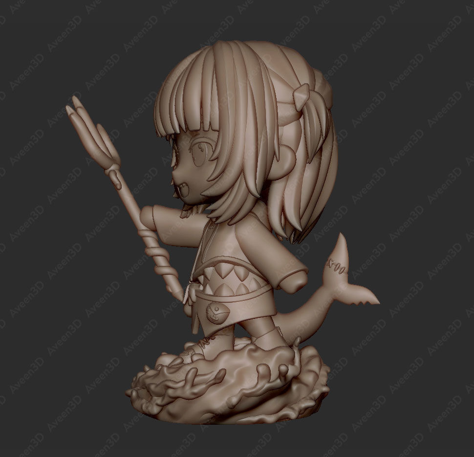Garw Gura Chibi 3D model 3D printable | CGTrader
