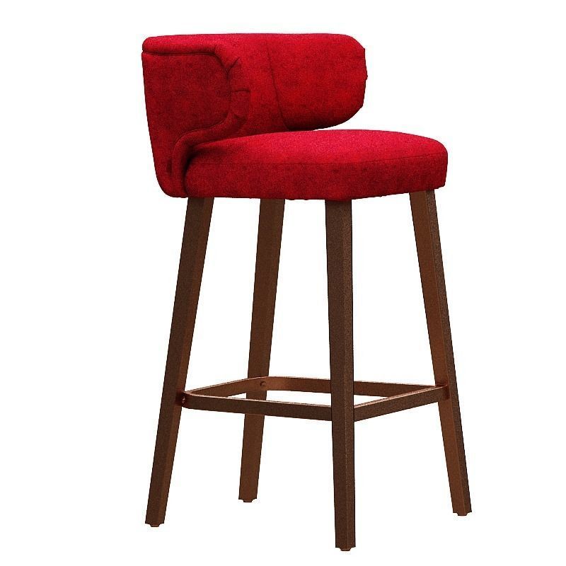 3D model Bar chair fabric and wood VR / AR / low-poly | CGTrader