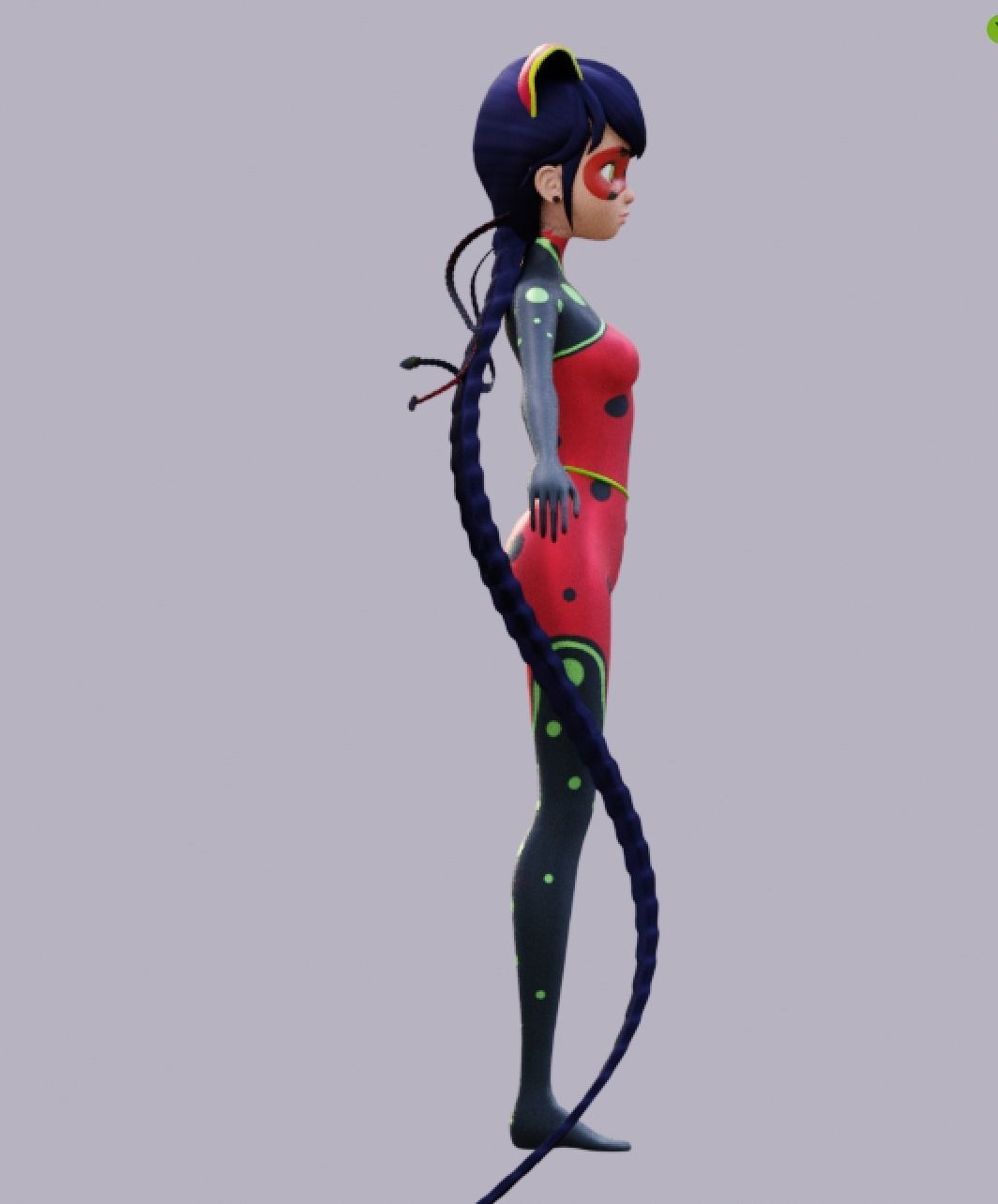 3D model MIRACULOUS LADYBUG - BUG NOIR animated rigged low-poly VR / AR ...