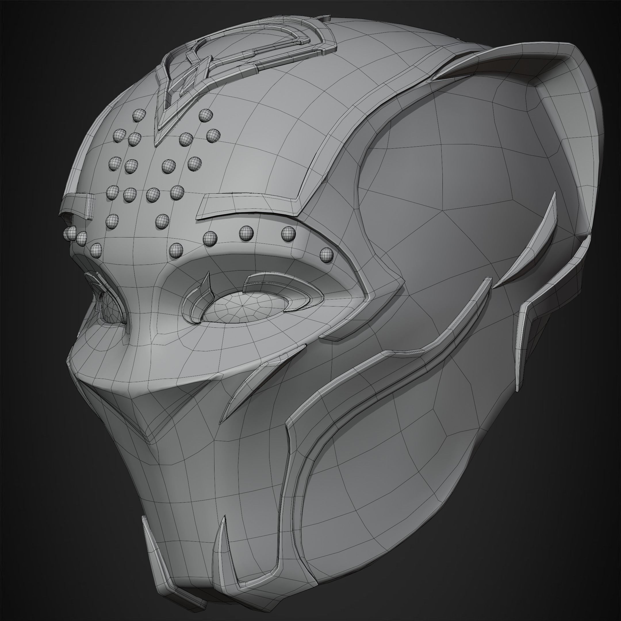 Black Panther Shuri Helmet for Cosplay 3D model 3D printable | CGTrader