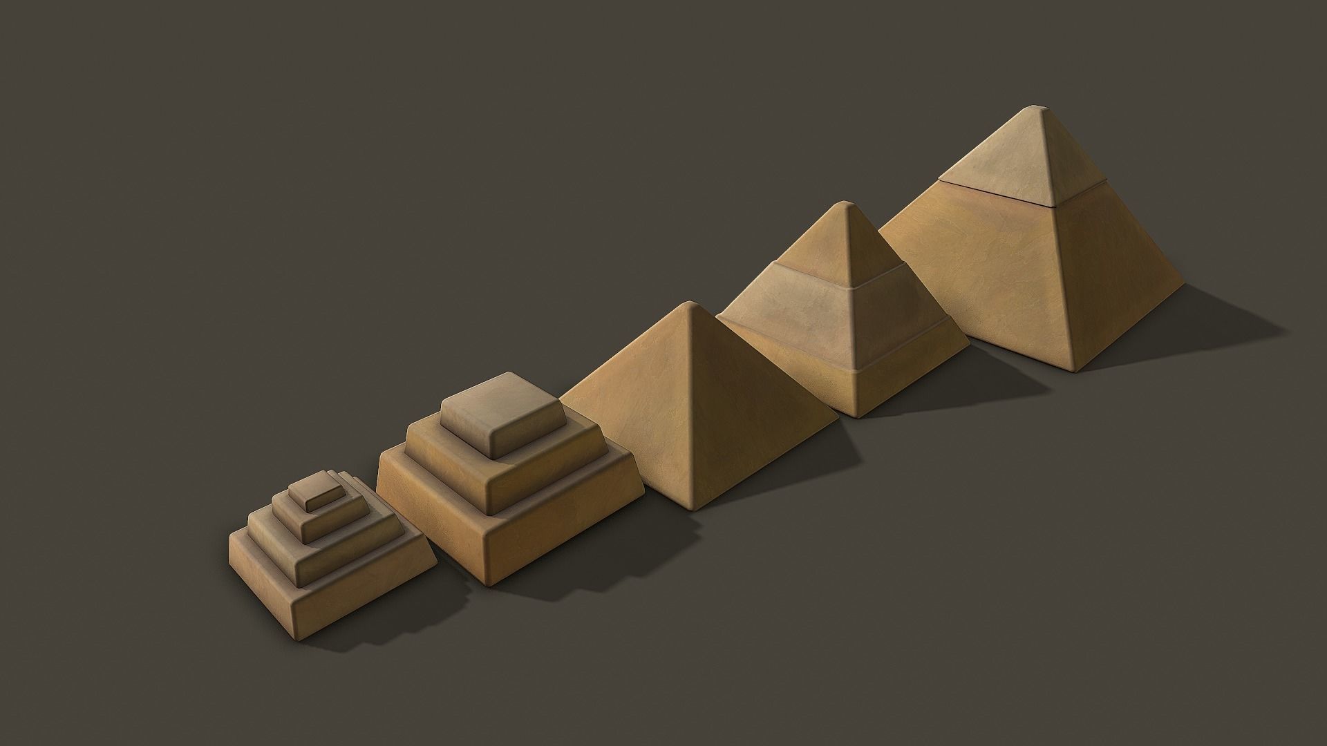 3D model Egyptian Pyramids VR / AR / low-poly | CGTrader