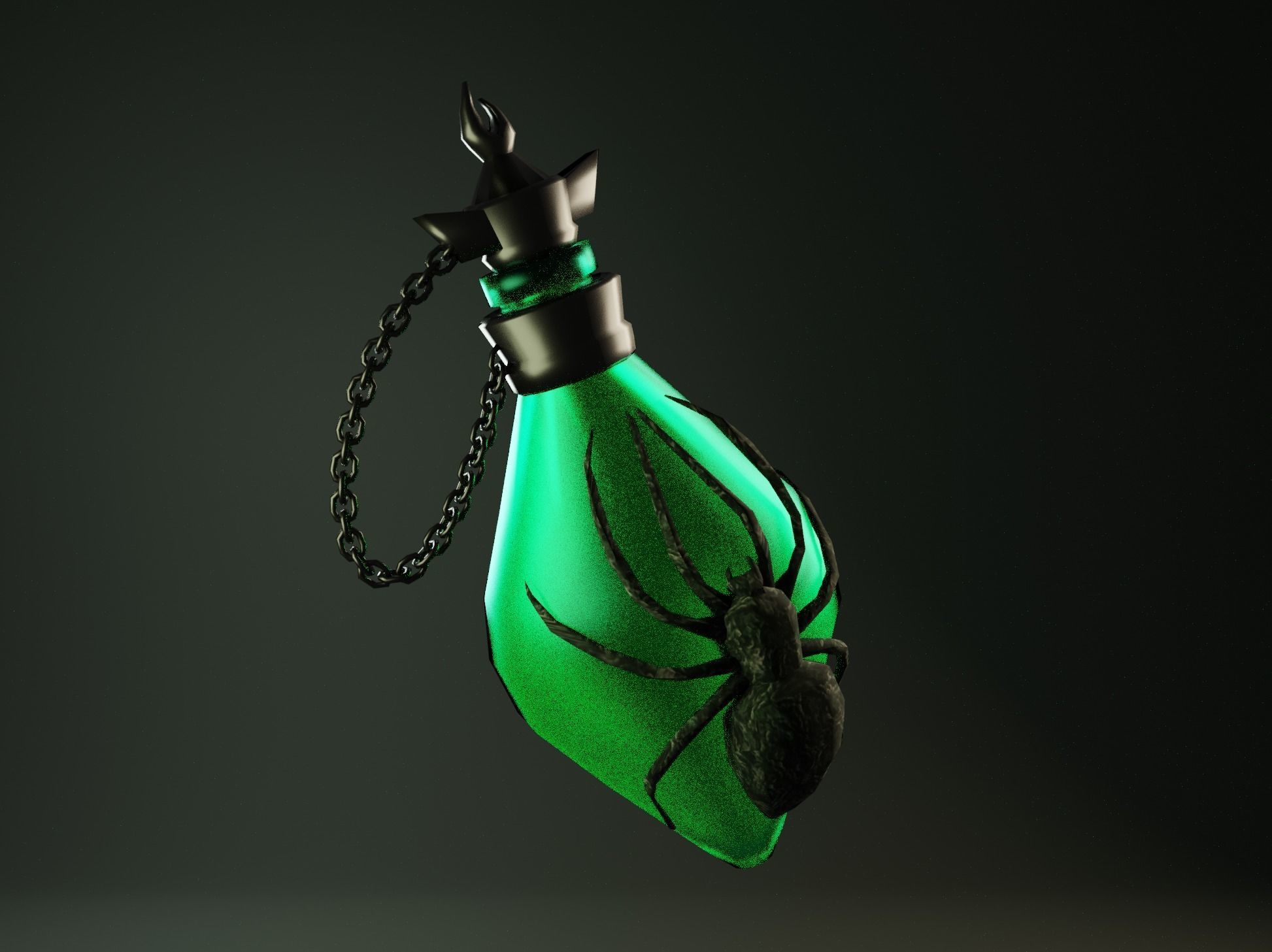 Spider Venom Poison Bottle free VR / AR / low-poly 3D model | CGTrader