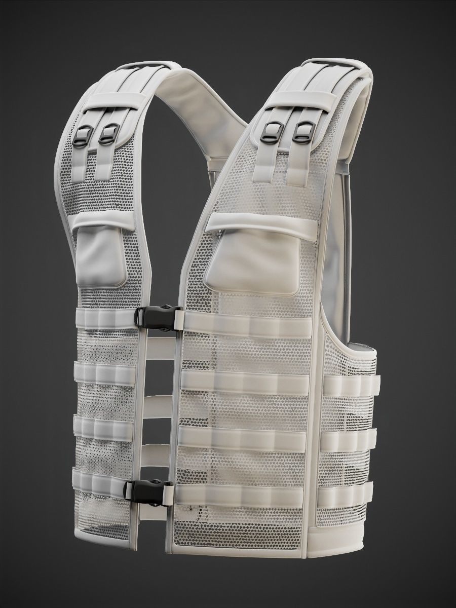 3D model Military Props Vol 04 FLC Vest and Pouches VR / AR / low-poly ...