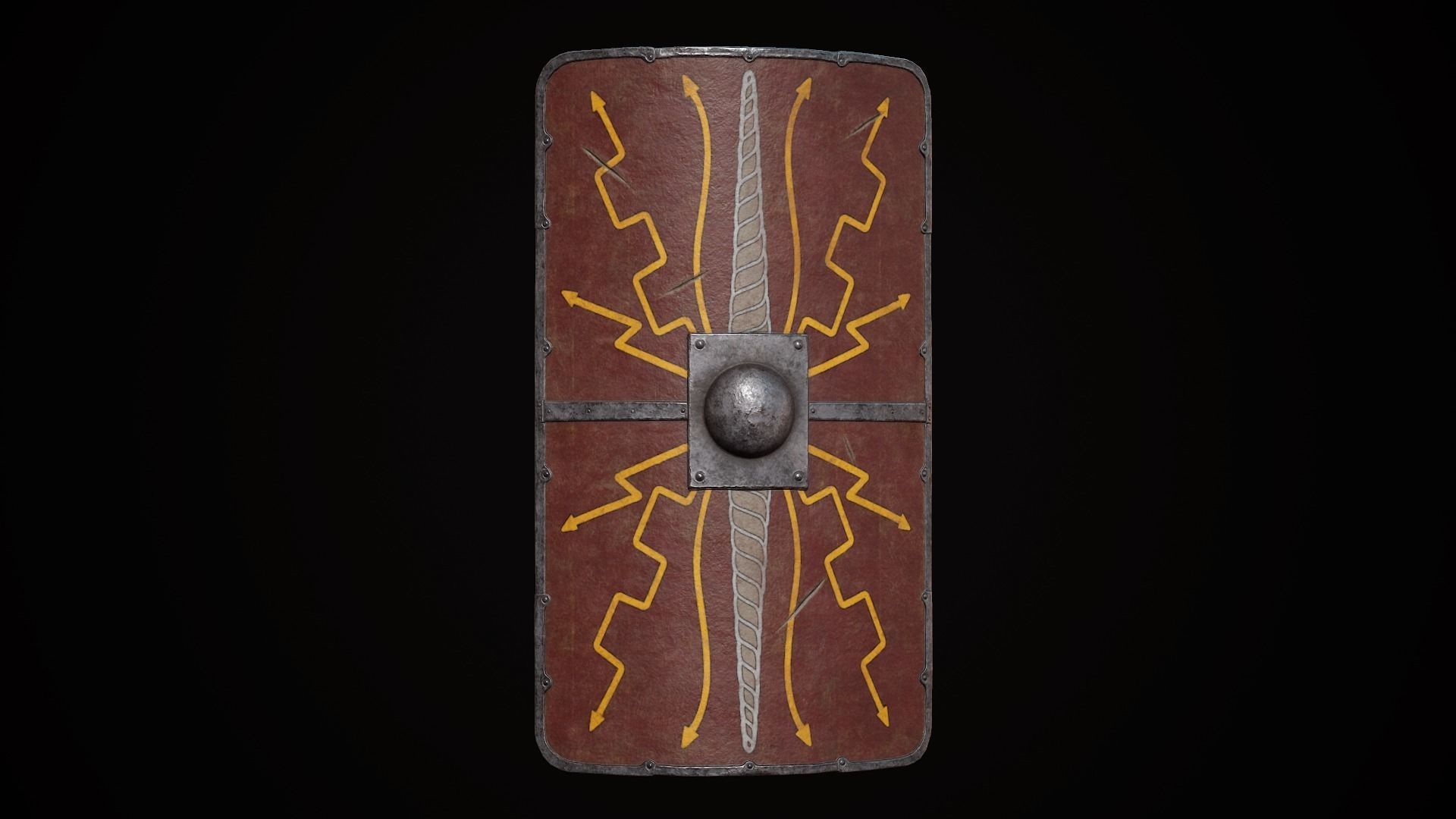 3D model Roman Shield - Scutum A VR / AR / low-poly | CGTrader
