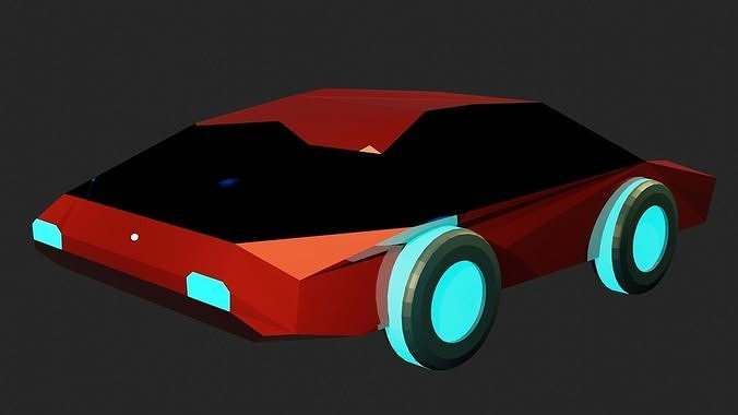 3D model low poly concept car model VR / AR / low-poly | CGTrader