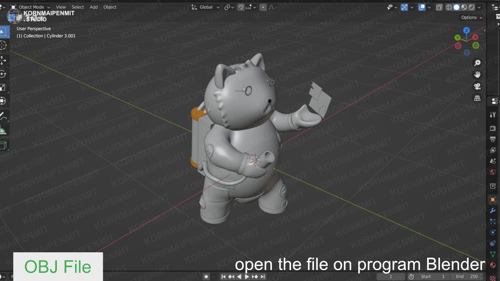 Cat cloud 3D model | CGTrader