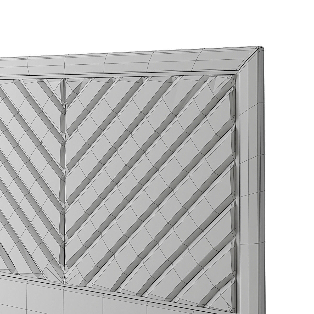 Headboard 8 chevron gold 3D model | CGTrader