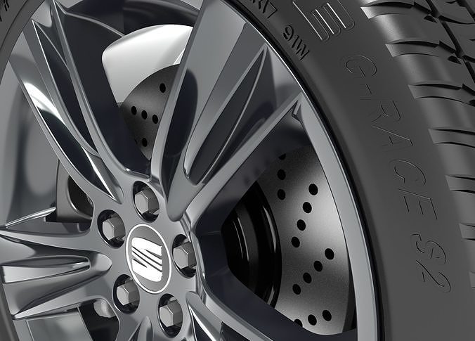 Orig 3D Seat VW rim wheel 7x17 BBS 4816 incl tyre and brake 3D model ...