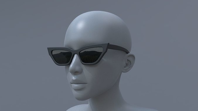 Fashion woman sun glasses 3D model | CGTrader