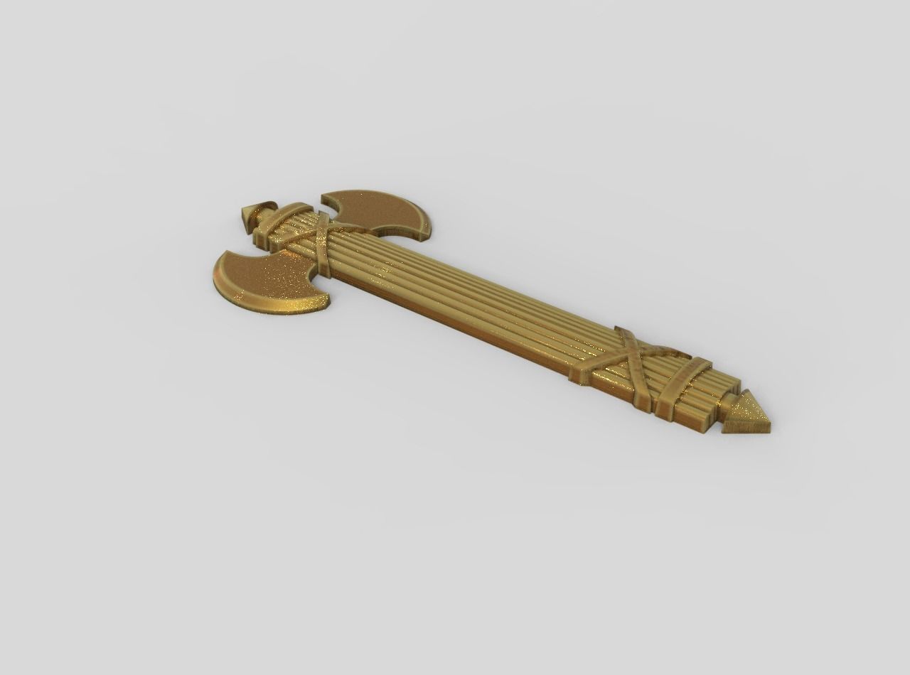Fascine with ax 3D model 3D printable | CGTrader