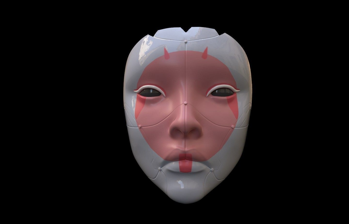 Geisha Mask Ghost in the shell mask 3d digital download 3D model 3D ...