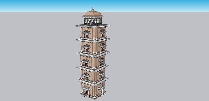 3D model indian minar tower VR / AR / low-poly | CGTrader