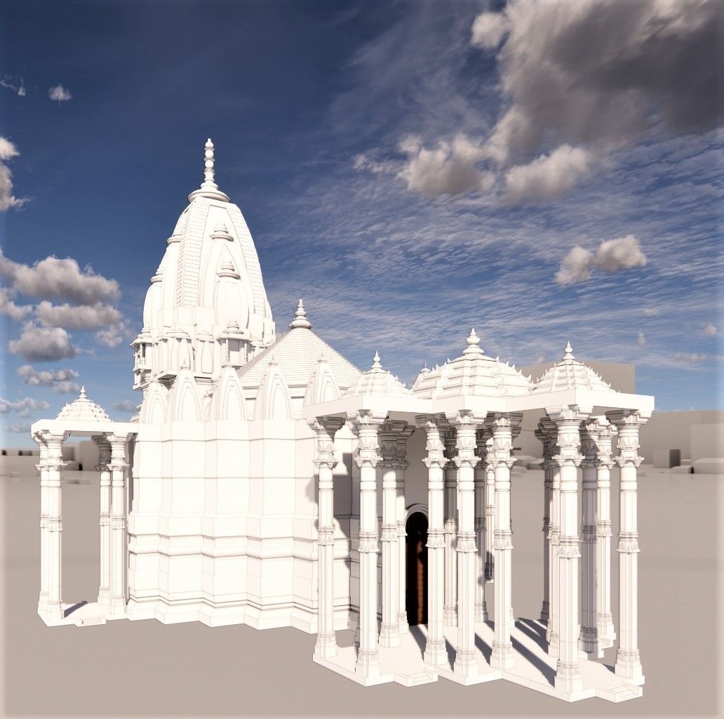 3D model indian hindu temple mandir VR / AR / low-poly | CGTrader