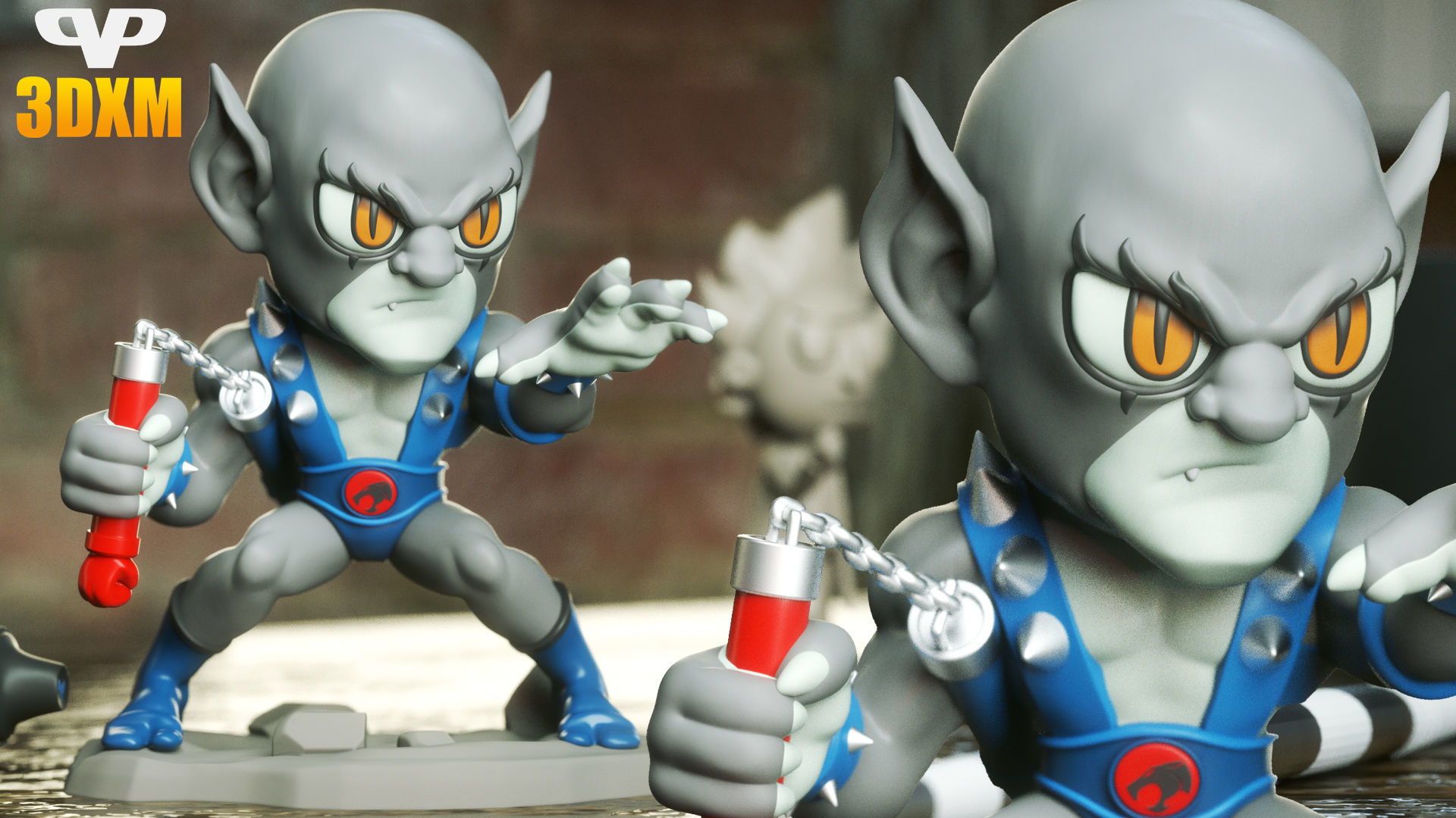 Thundercats Panthro Chibi STL for 3D Printing ChibiSTL 3DXM 3D model 3D ...
