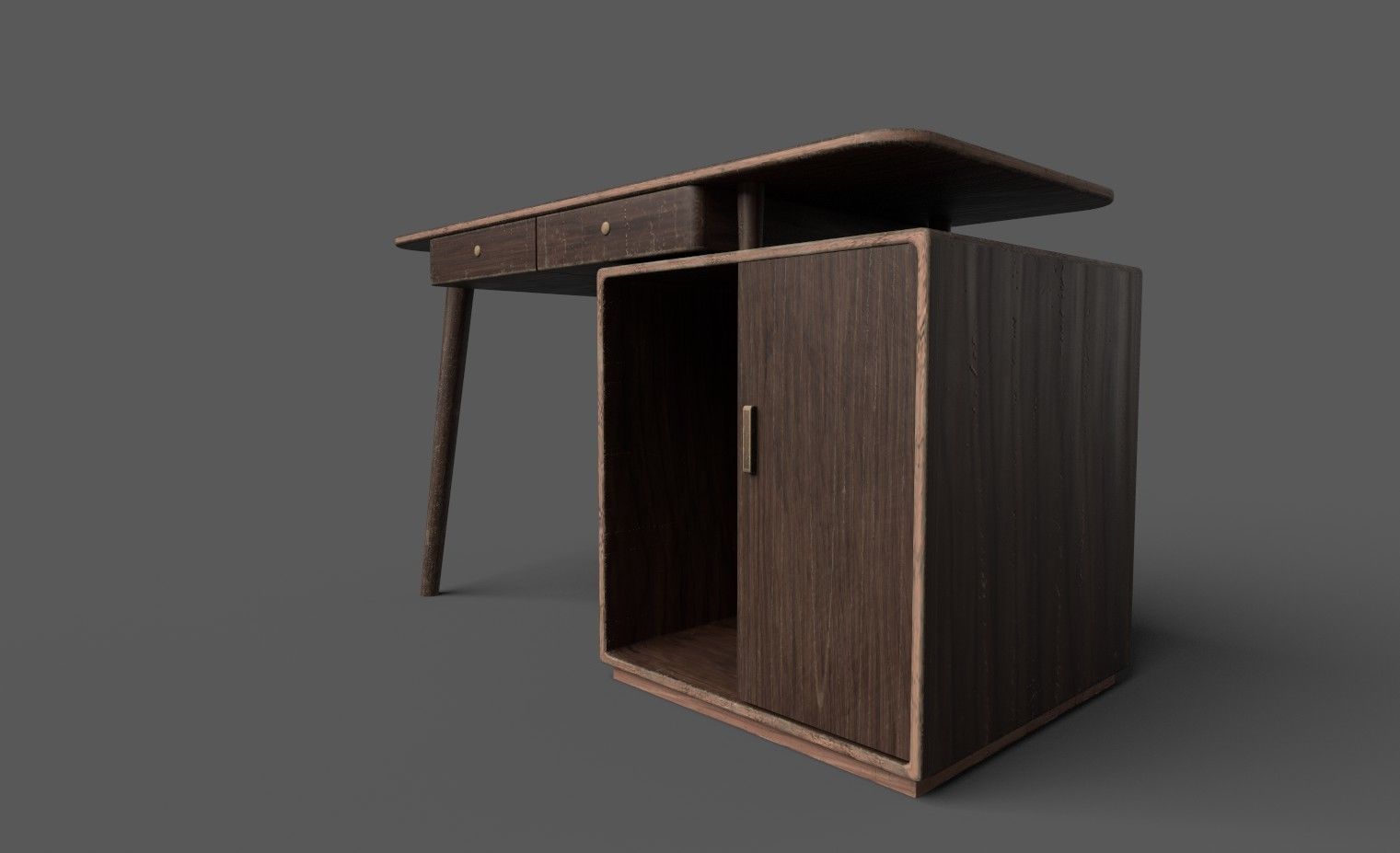 3D model Old Rustic Desk VR / AR / low-poly | CGTrader