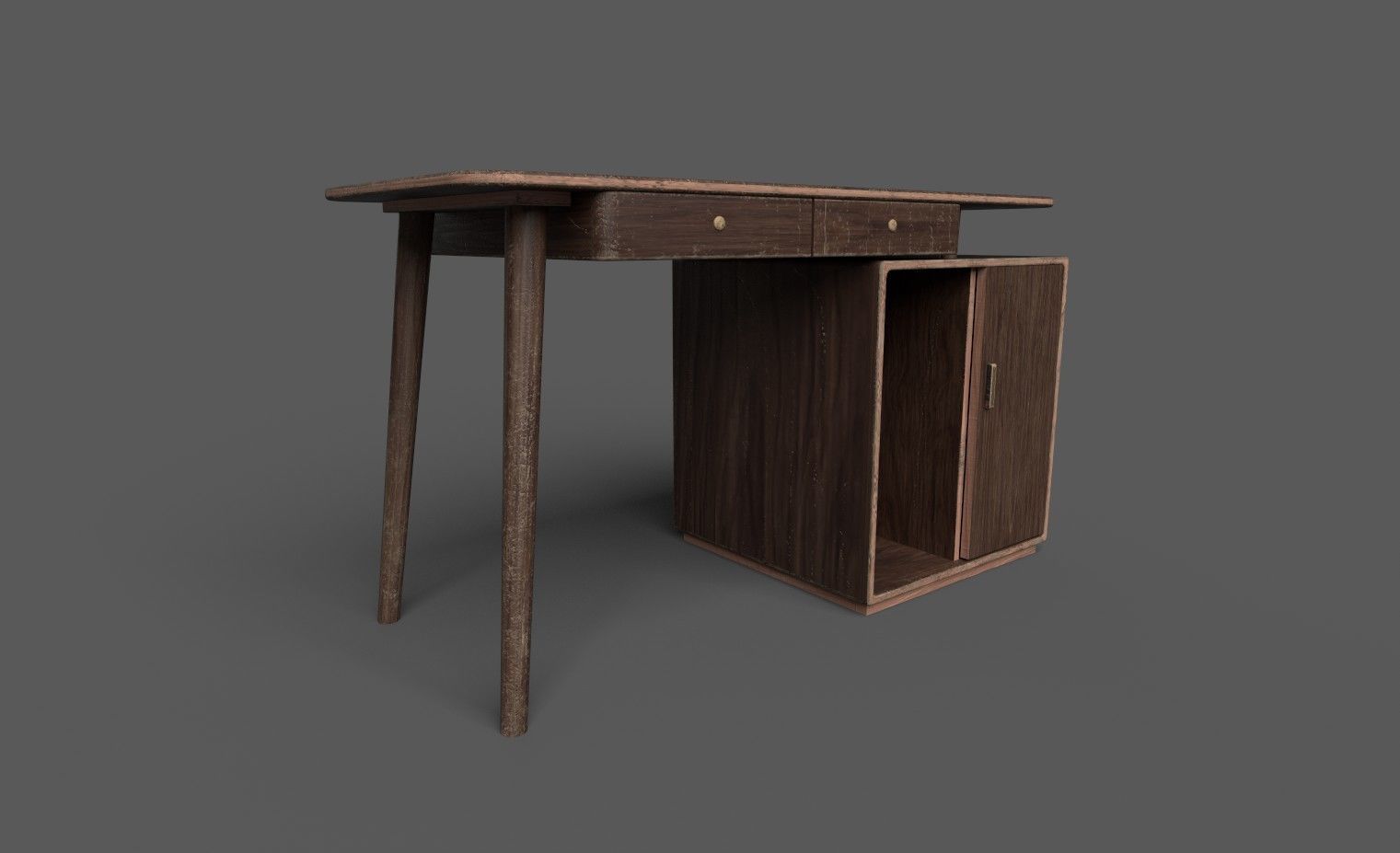 3D model Old Rustic Desk VR / AR / low-poly | CGTrader