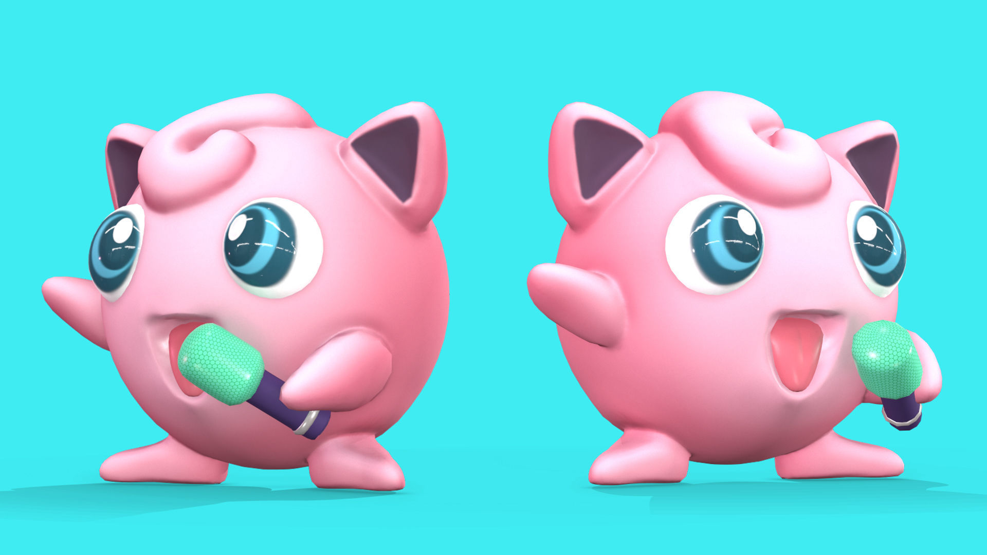 Pokemon Jigglypuff Low Poly 3D Model free VR / AR / low-poly 3D model ...