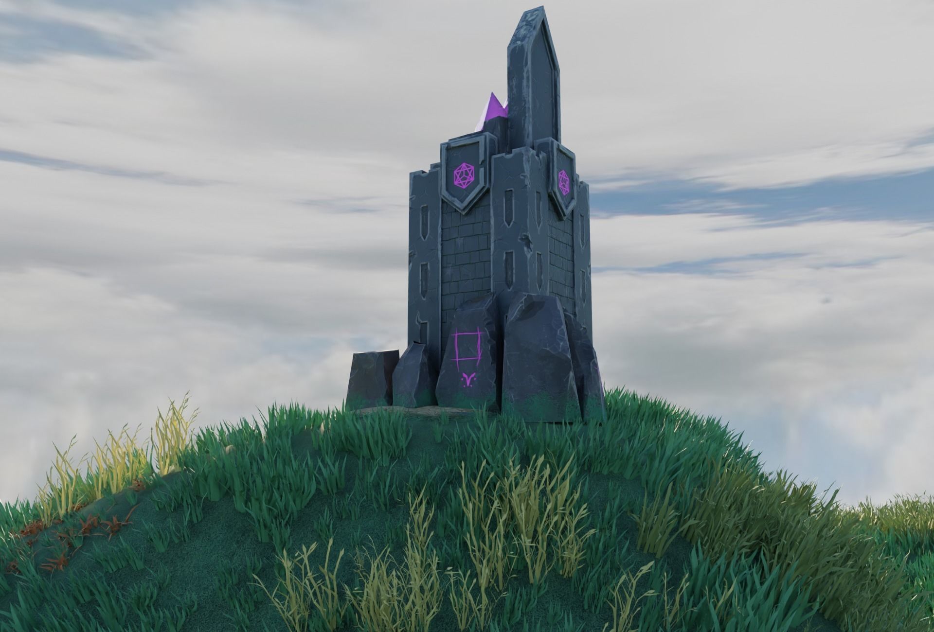 Stylized Magic Tower free VR / AR / low-poly 3D model | CGTrader