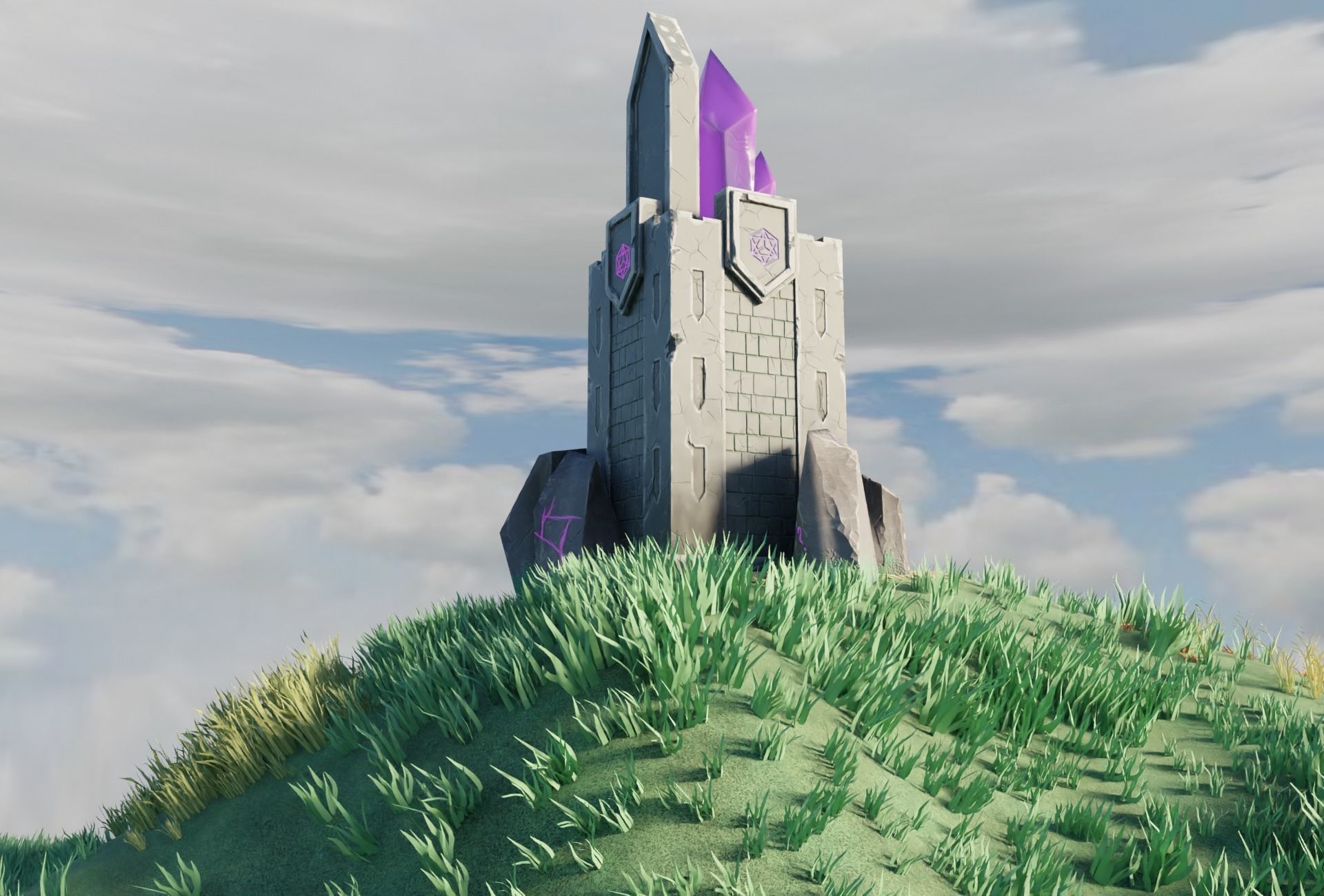 Stylized Magic Tower free VR / AR / low-poly 3D model | CGTrader