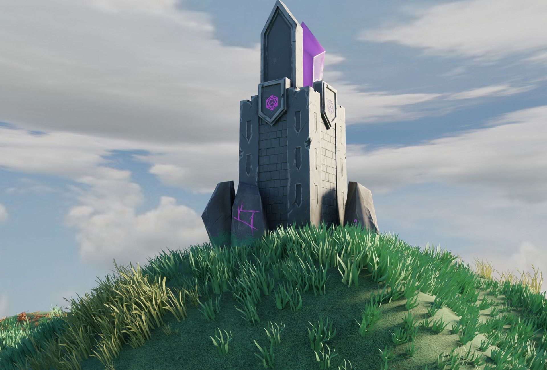 Stylized Magic Tower free VR / AR / low-poly 3D model | CGTrader