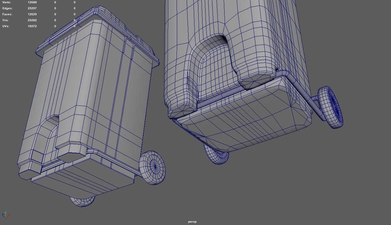 3D model Trash Can VR / AR / low-poly | CGTrader