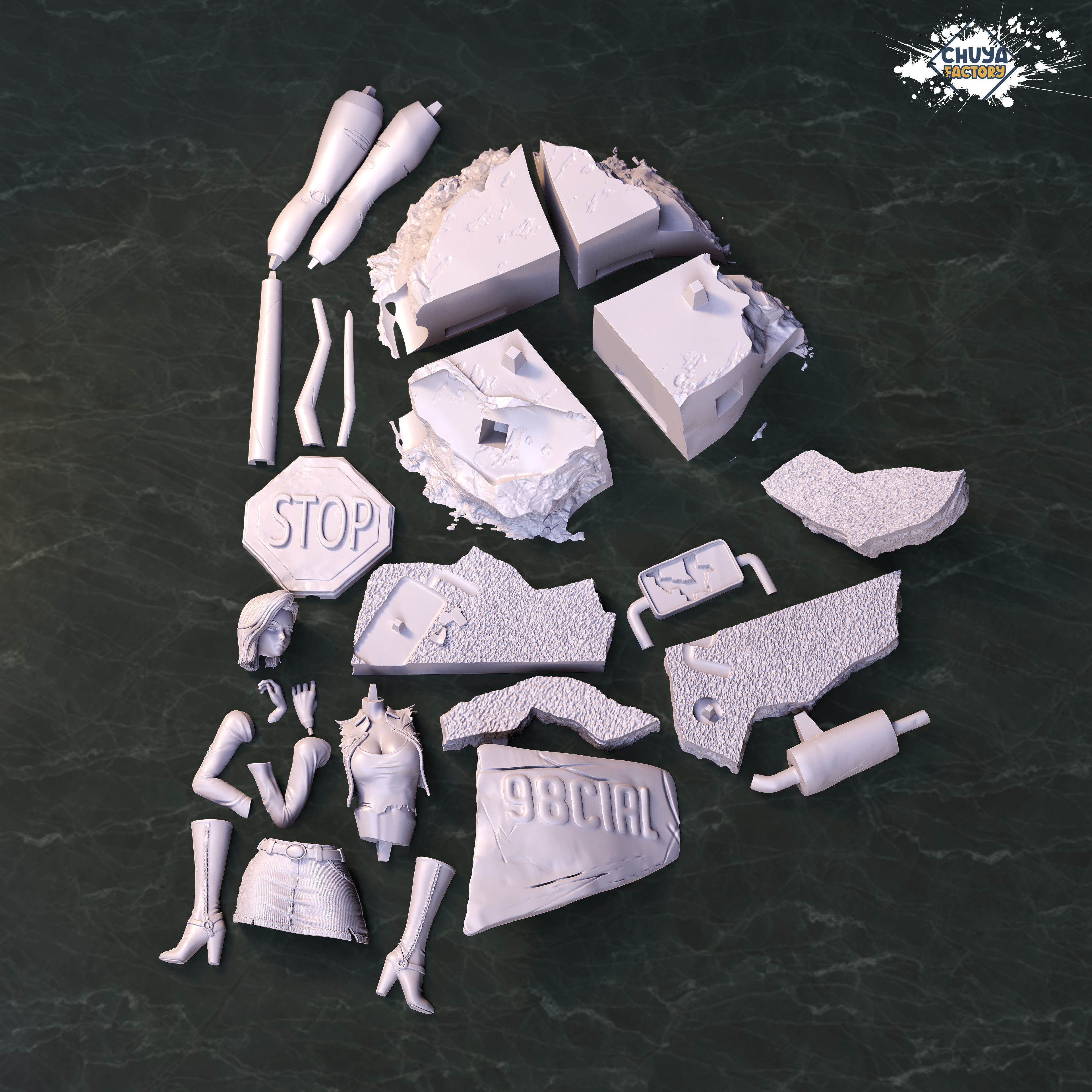 Android 18 3D model 3D printable | CGTrader