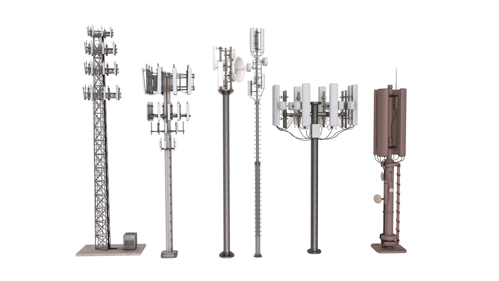 Cellular Towers Collection 3D model | CGTrader