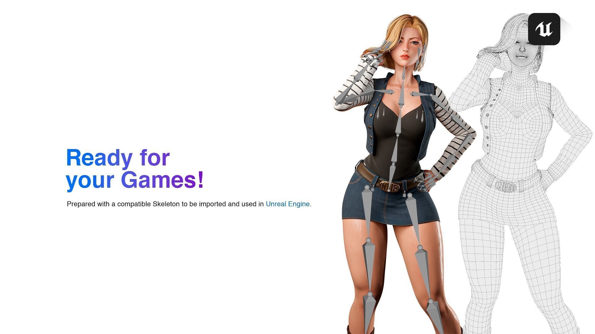 3D model Android 18 DBZ - Game Ready 3D model - UE4- low-poly 3d model ...