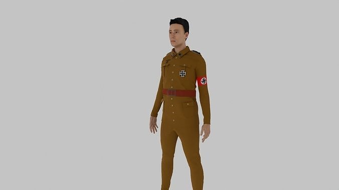 3D model GERMAN SS OFFICER VR / AR / low-poly | CGTrader