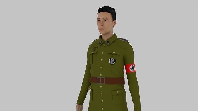 3D model GERMAN SS OFFICER VR / AR / low-poly | CGTrader