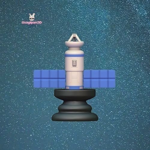 Space Chess Satellite - Bishop 3D model 3D printable | CGTrader