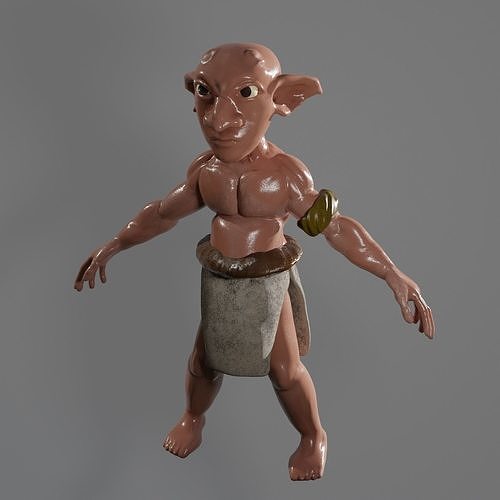 3D model Red Goblin A Pose Not Rigged VR / AR / low-poly | CGTrader